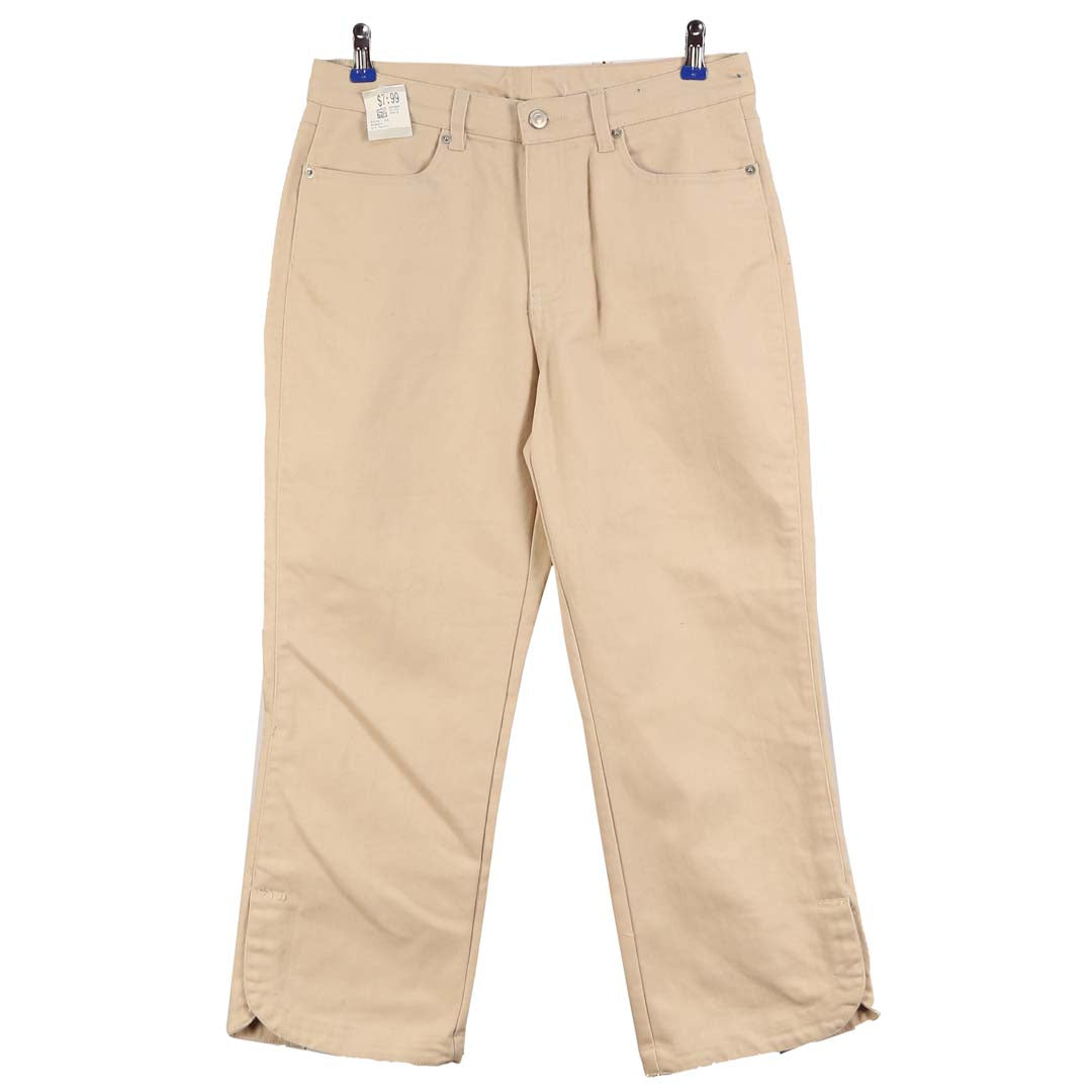 SUZANNEGRAE BEIGE DENIM CAPRI – SWAG KICKS